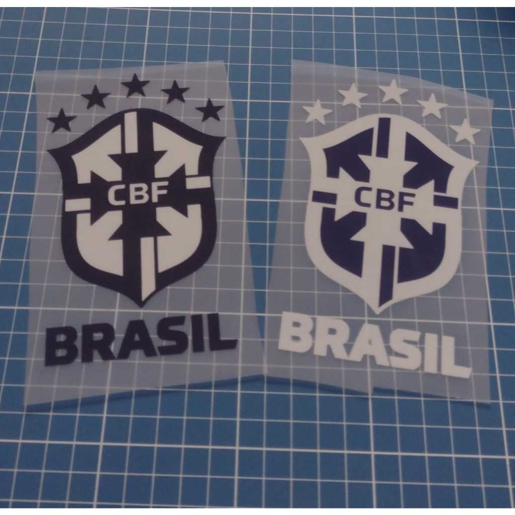 CBF Logo Azul e Branco Adesivo Têxtil Termocolante Fácil aplicação ...