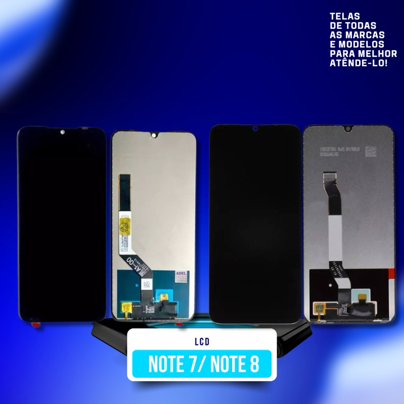 TELA DISPLAY FRONTAL XIAOMI REDMI NOTE 7 - REDMI NOTE 8 LCD + Película ...