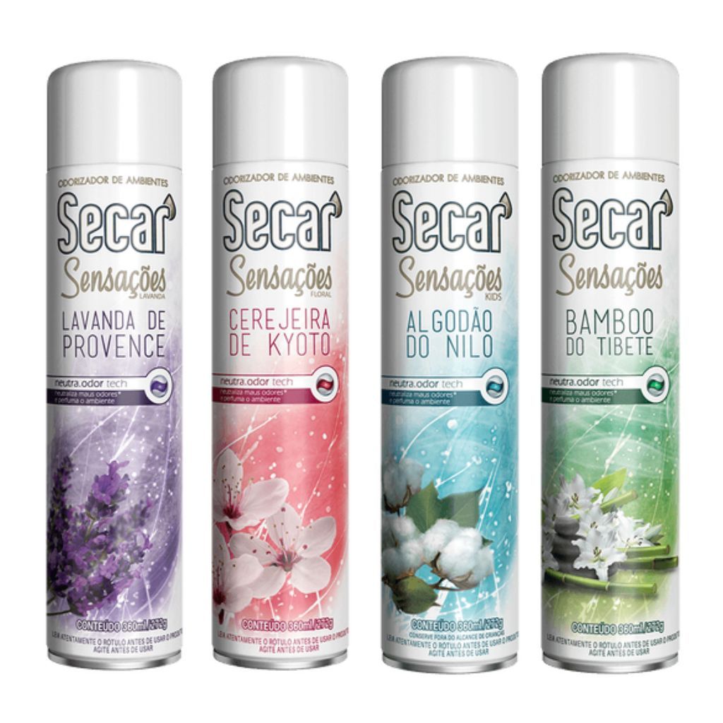 Bom Ar Odorizador de Ambientes Secar Sensações Original - 360ml ...