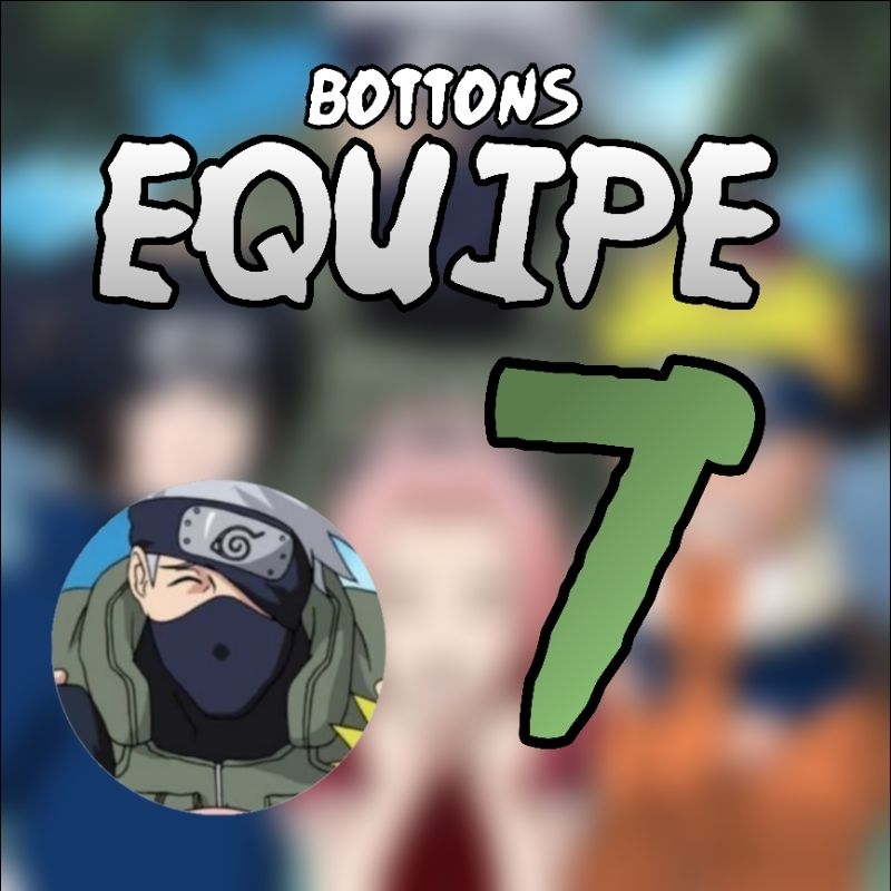 Kit Bottons - Botons - Buttons - Naruto Equipe 7 Kakashi Sasuke Sakura ...
