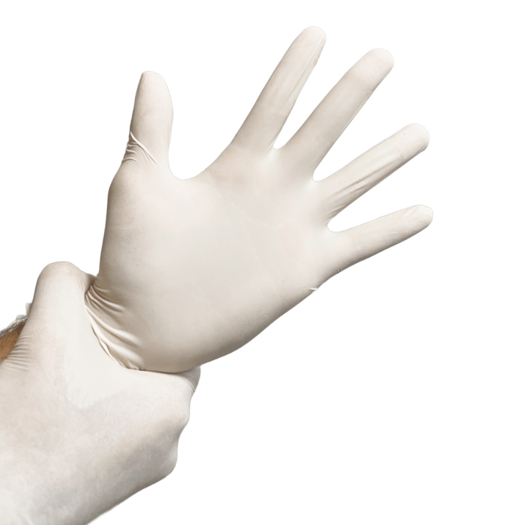 Luvas Branca Sem Pó C/ 10 Unidades Tamanho M Látex Higiênicas ...