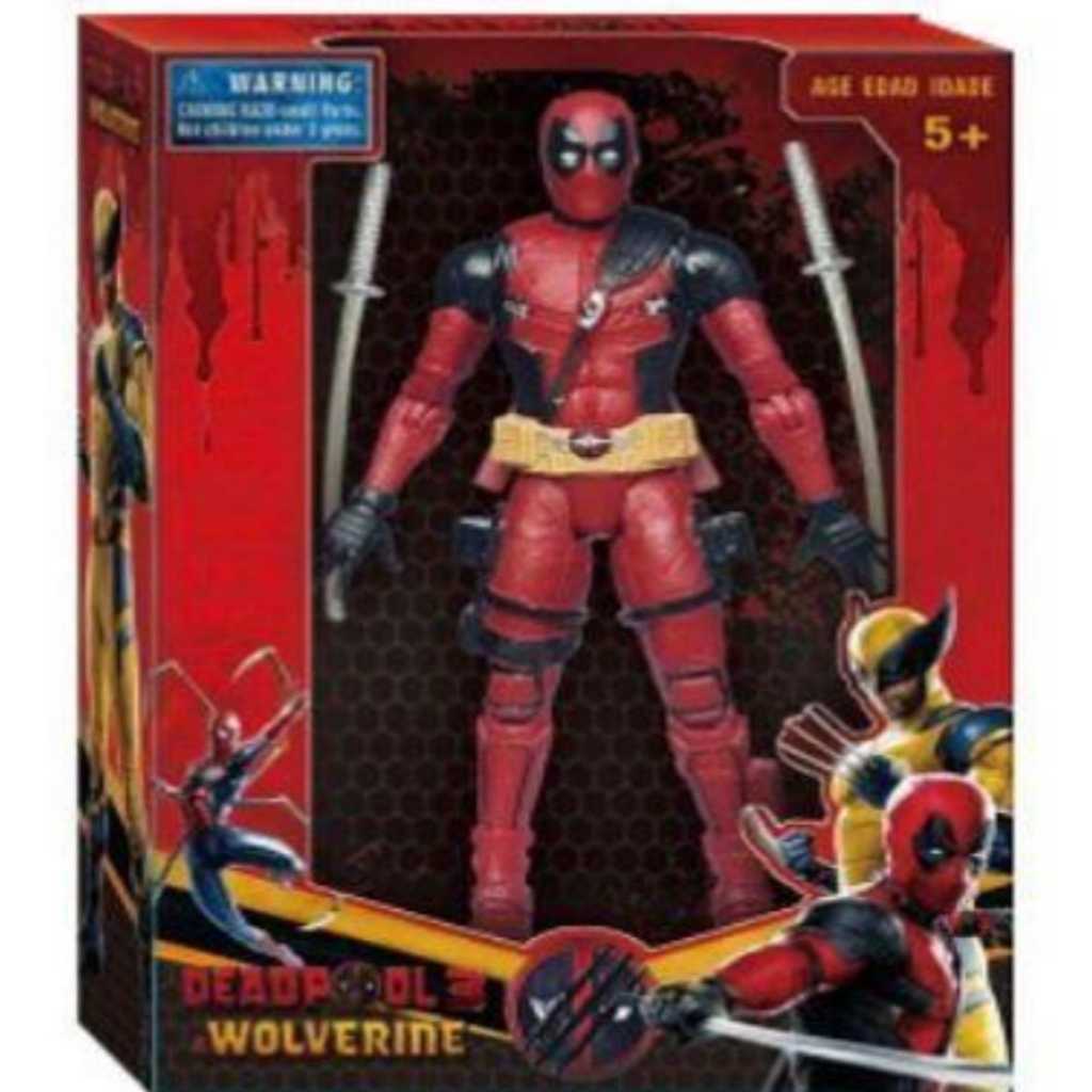 Boneco Deadpool & Volverine Articulado 15cm Brinquedo Infantil Figuras ...