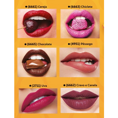 Batom Brilho e Sabor Chocolate FPS 15 Shine Colors Abelha Rainha 3,7g ...