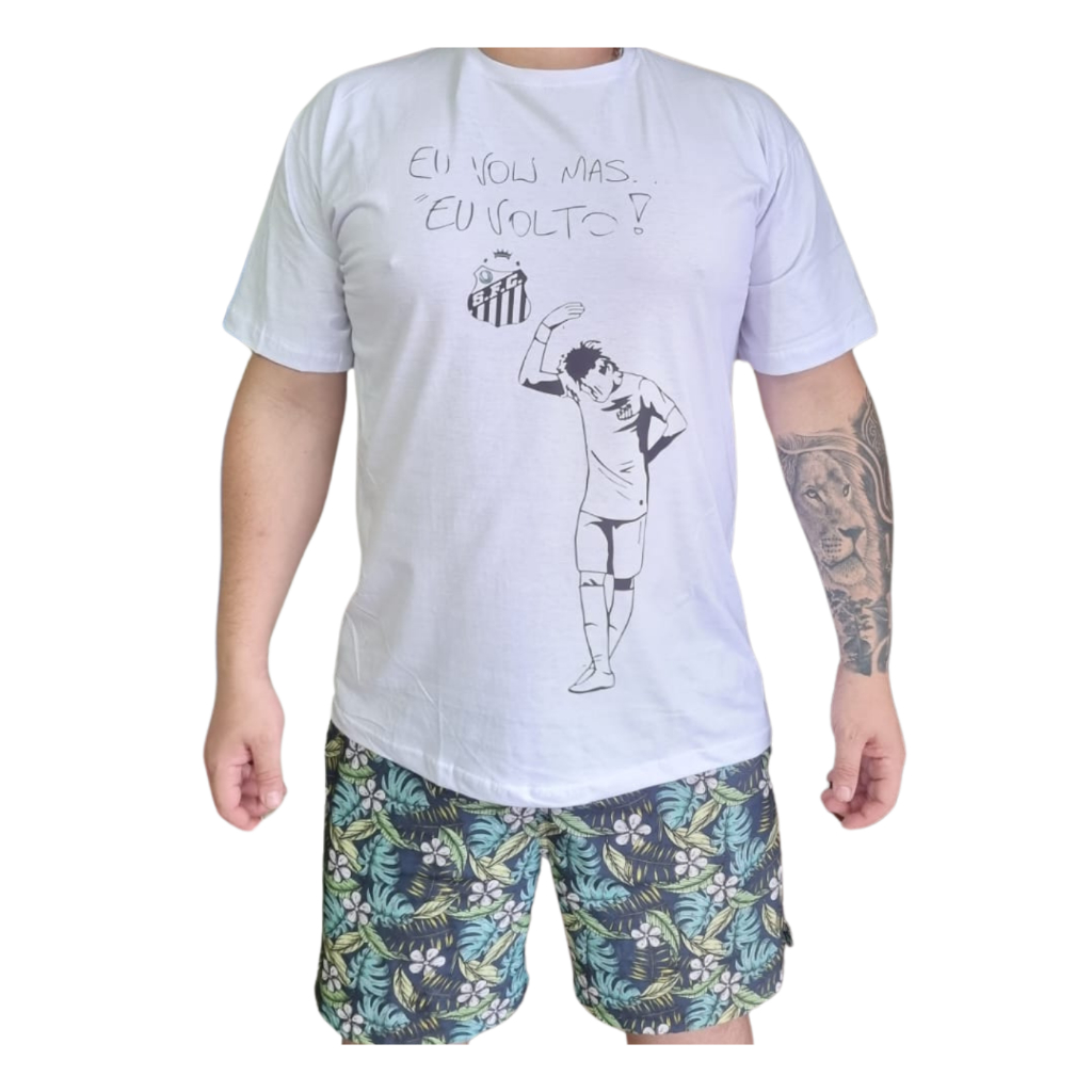 camiseta do neymar assinatura eu vou mas eu volto 100% algodao | Shopee ...