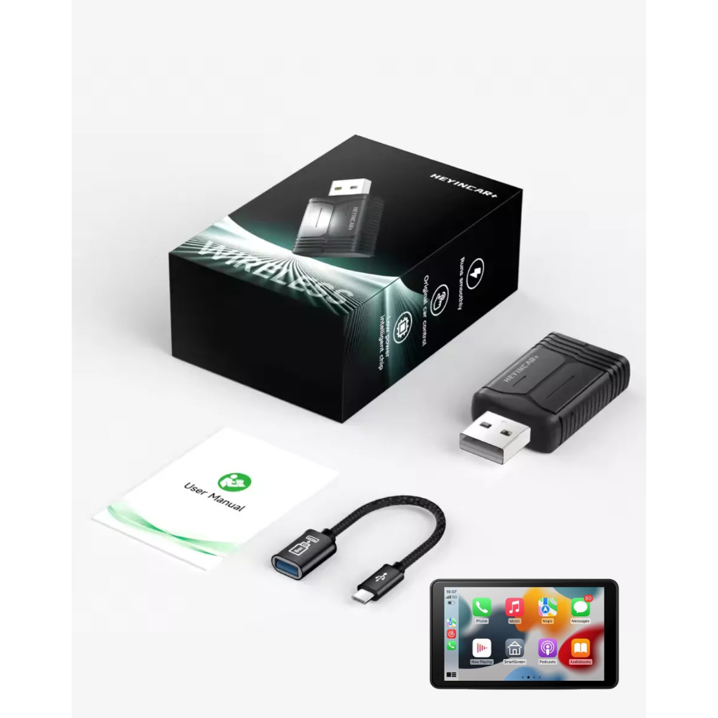 Wireless Carplay Android Auto Adapter 2 in 1 Mini Box Plug&Play CarPlay ...