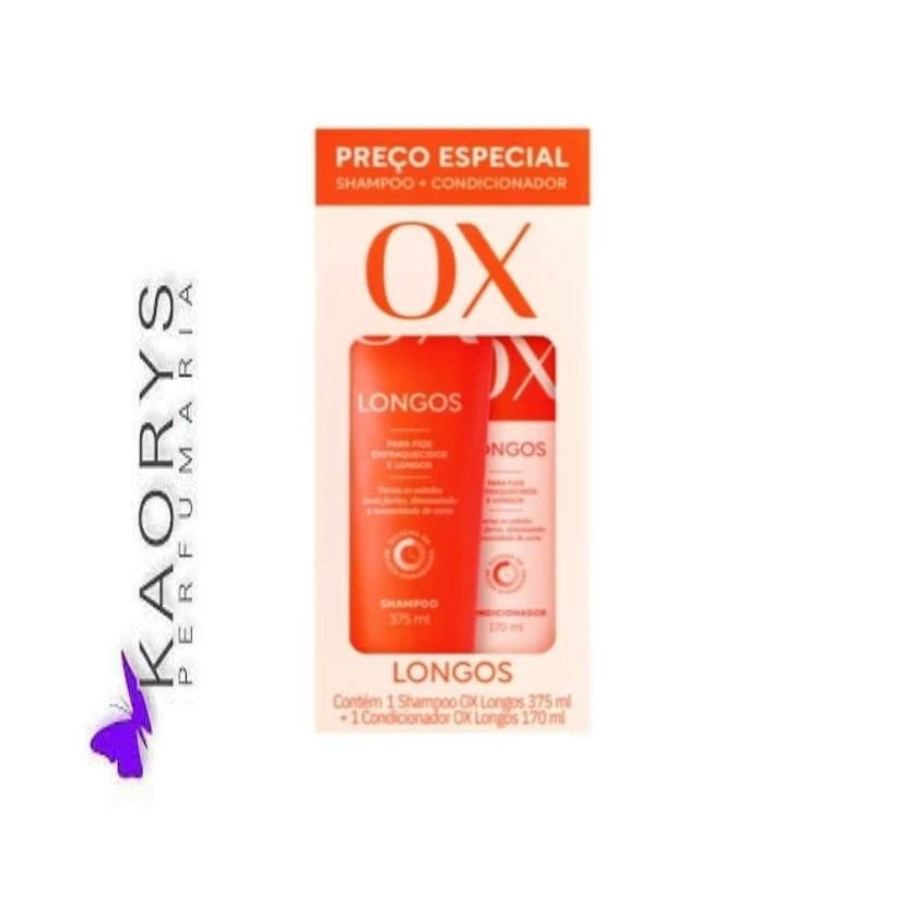 Kit shampoo 375ml condicionador 170ml longos OX | Shopee Brasil