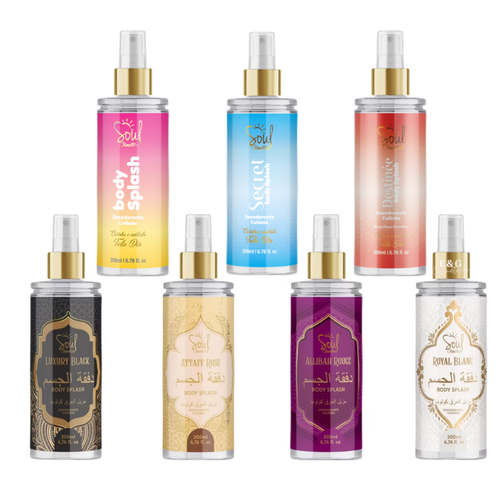 Body Splash Desodorante Colônia Árabe e Normal Soul Cosméticos 200ml | Shopee Brasil