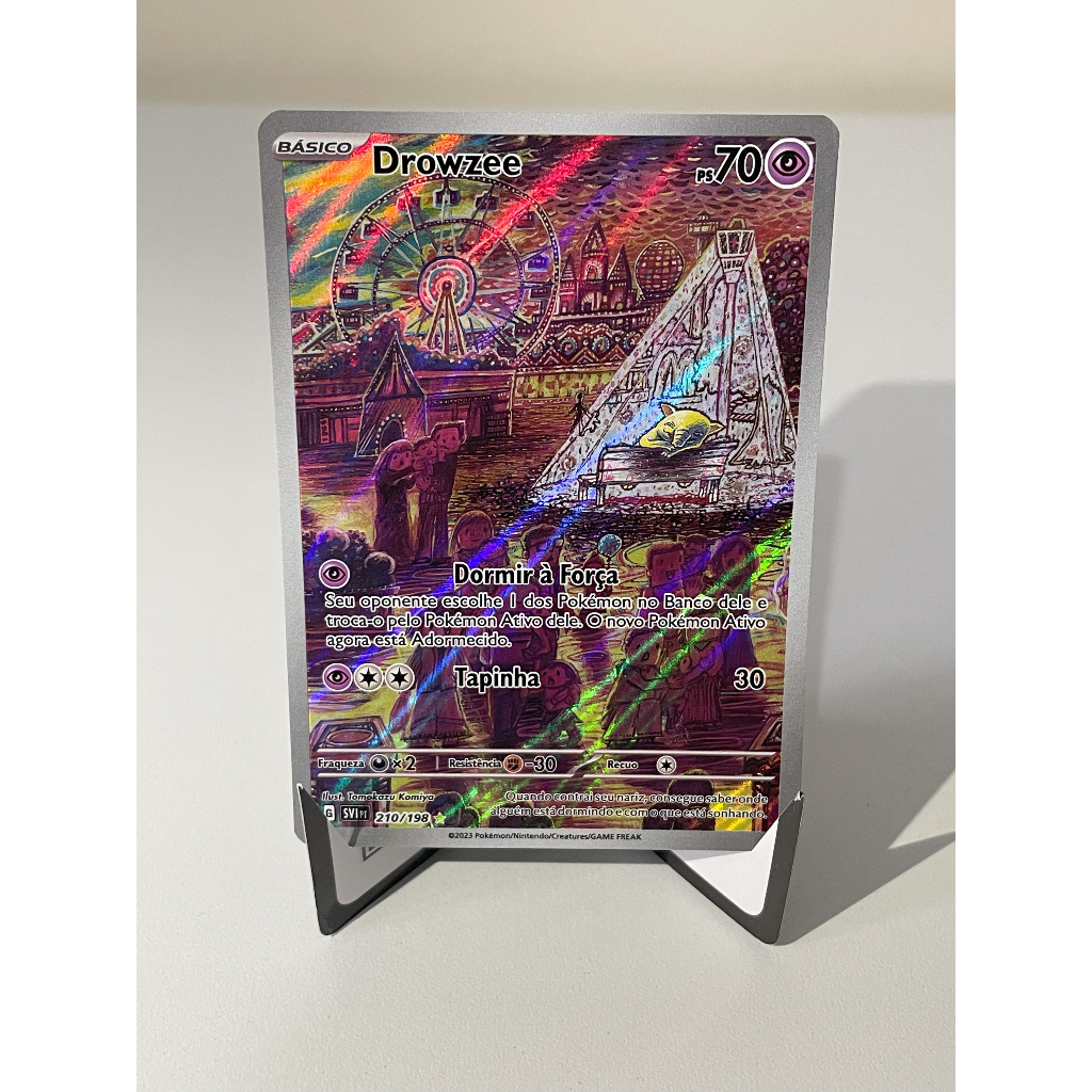 Carta Pokémon Ilustração Rara | Drowzee Full Art | Shopee Brasil