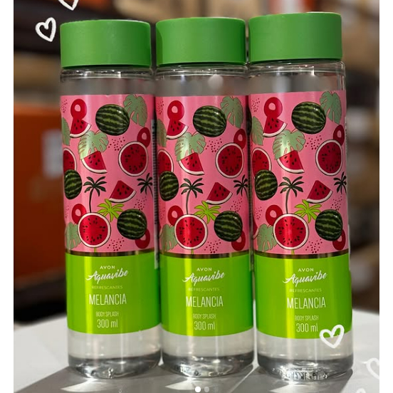 Combo com 3 Aquavibe Melancia Body Splash 300ml Avon | Shopee Brasil
