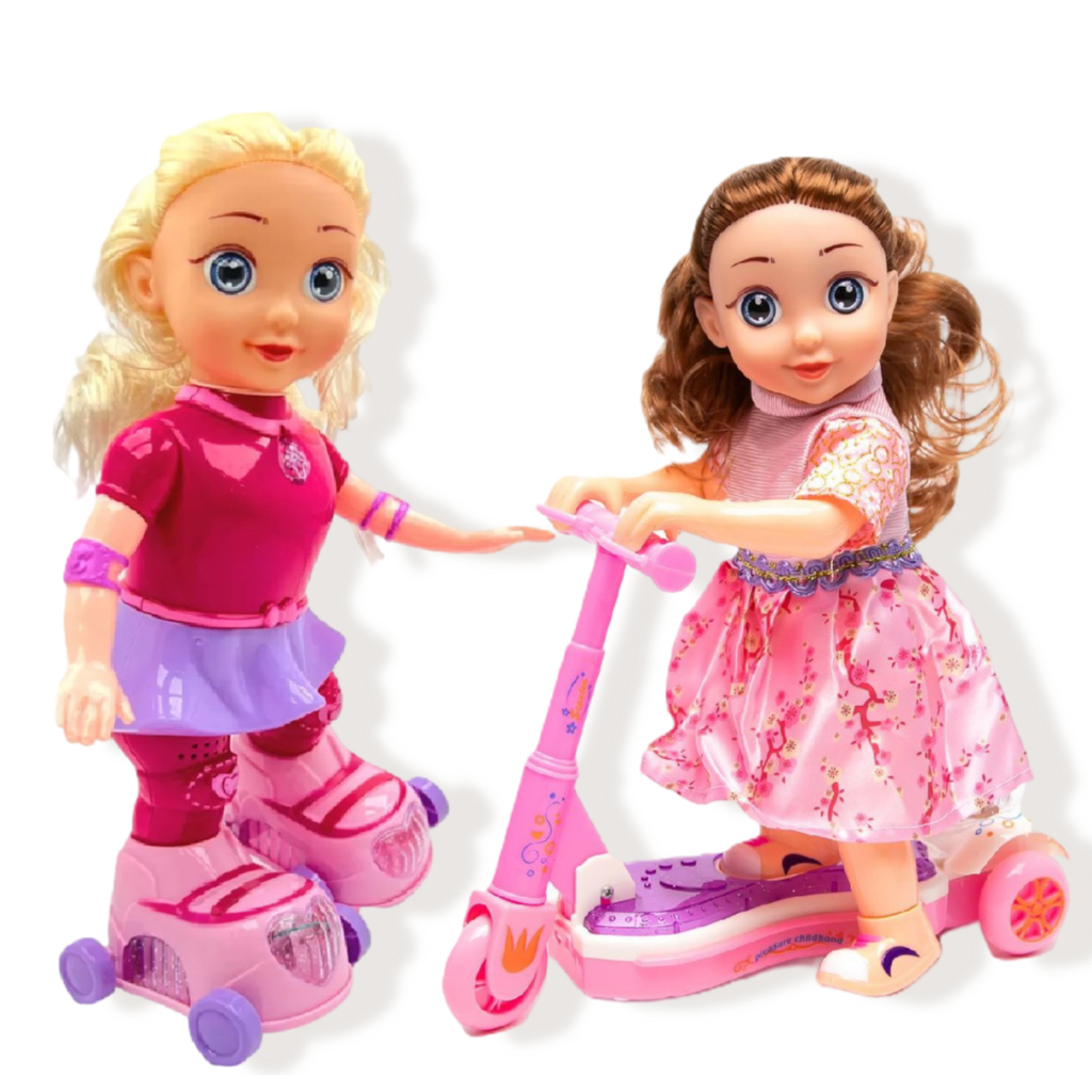 Boneca Patinadora Grande Brinquedo Menina com Luz Música Patinadora ...