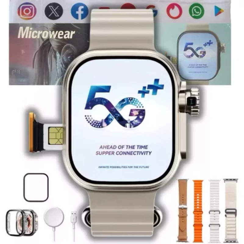 Smartwatch Ultra 3 Ai Chip 5g Câmera Wifi 16gb + 4 Pulseiras | Shopee ...