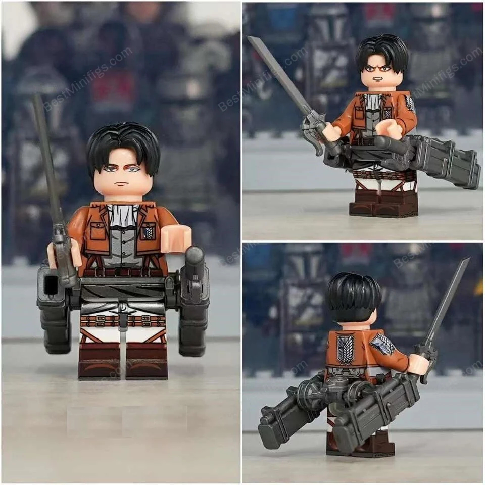Minifiguras LEGO Attack on Titan - Eren, Levi, Mikasa anime manga mini ...