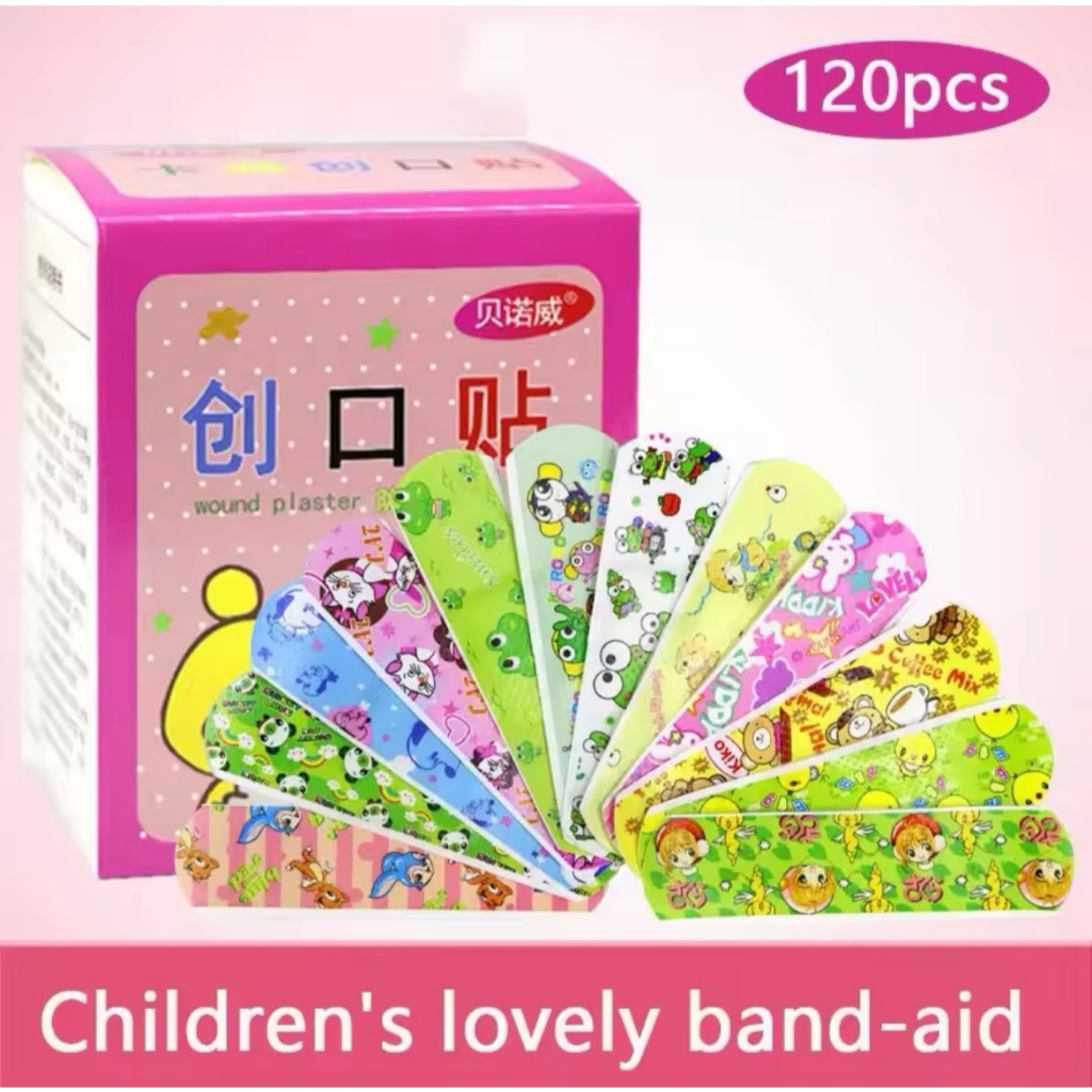 120 Curativo Band Aid Infantil Desenhos Animado Bandagem Respirável ...