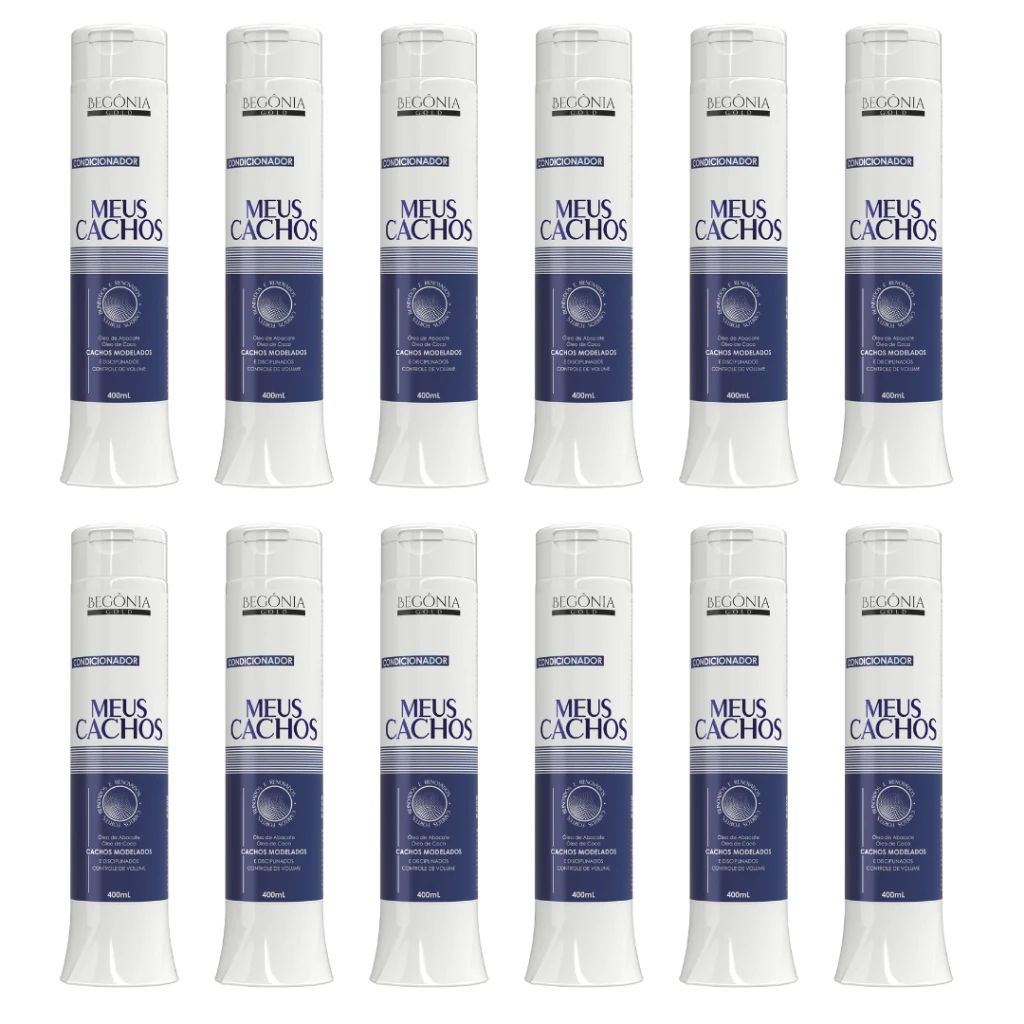 12 Unidades Condicionador Meus Cachos 400ml Begônia Gold | Shopee Brasil