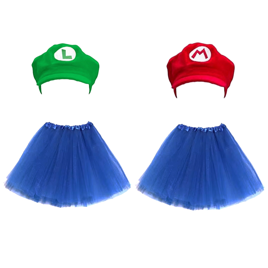 Fantasia Mario Luigi Adulto Saia E Quepe Carnaval Bloquinho Halloween ...