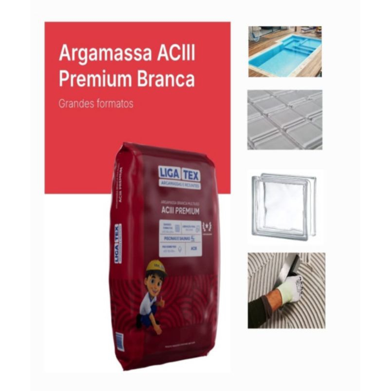 Argamassa AC3 Premium 1kg Branca Várias aplicações cimento cola ...