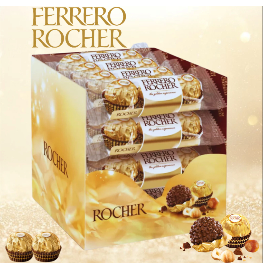Caixa de Bombons Ferrero Rocher com 16 Pacotes Totalizando 48 Unidades ...