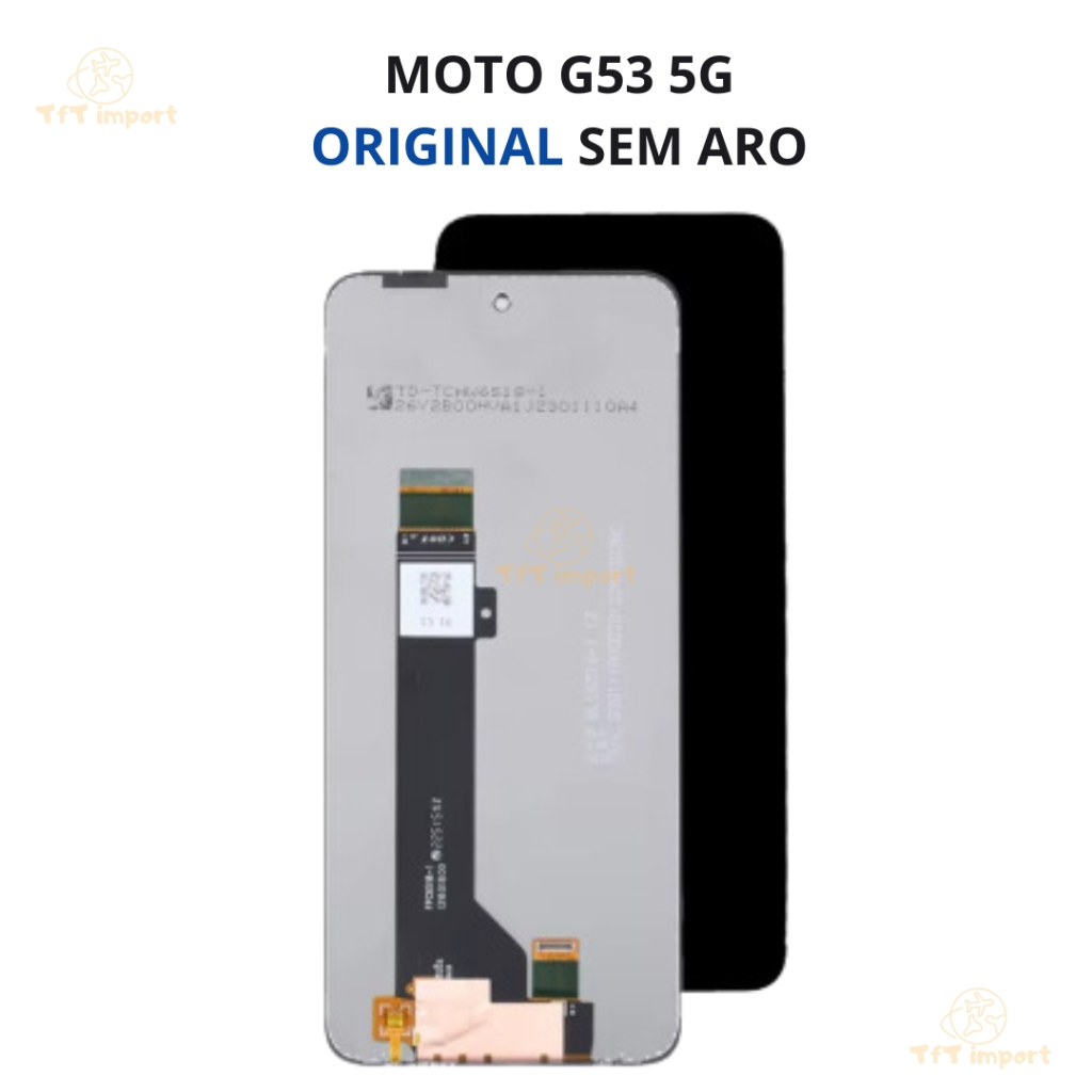 Tela Frontal Display Lcd Motorola Moto G53 5G Original Sem Aro e Com ...