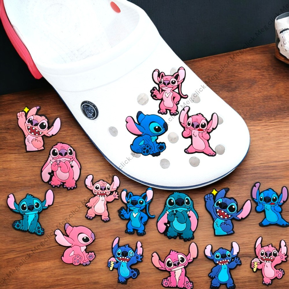 Kit 10 Pins Button Jibbitz Stitch Acessórios de PVC Com Botão para ...