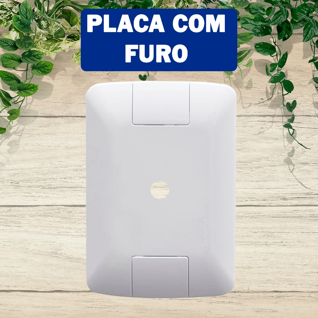 PLACA TOMADA TRAMONTINA 4X2 1 FURO 9,5MM ARIA BRANCA | Shopee Brasil