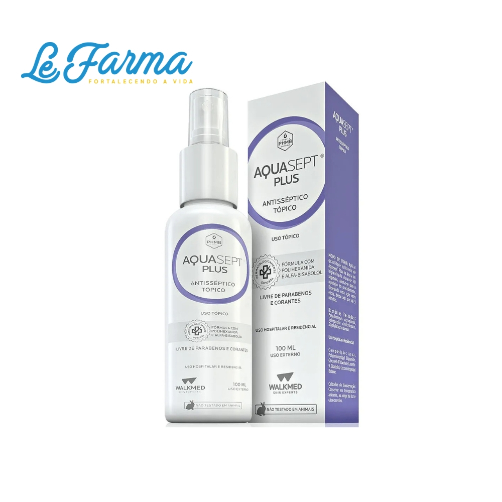 SPRAY ANTISSÉPTICO AQUASEPT PLUS 100ML - WALKMED | Shopee Brasil