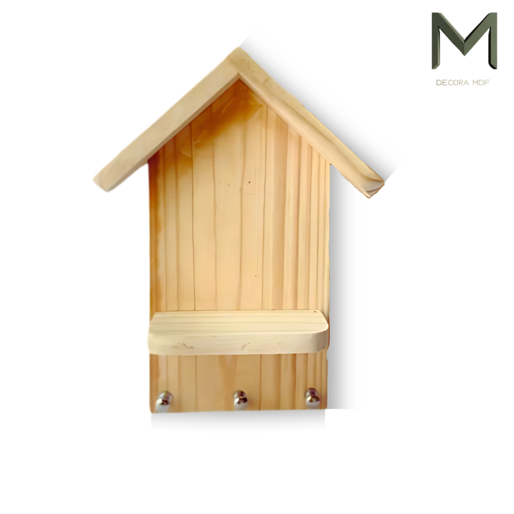 Porta Chaves Casinha Madeira | Shopee Brasil