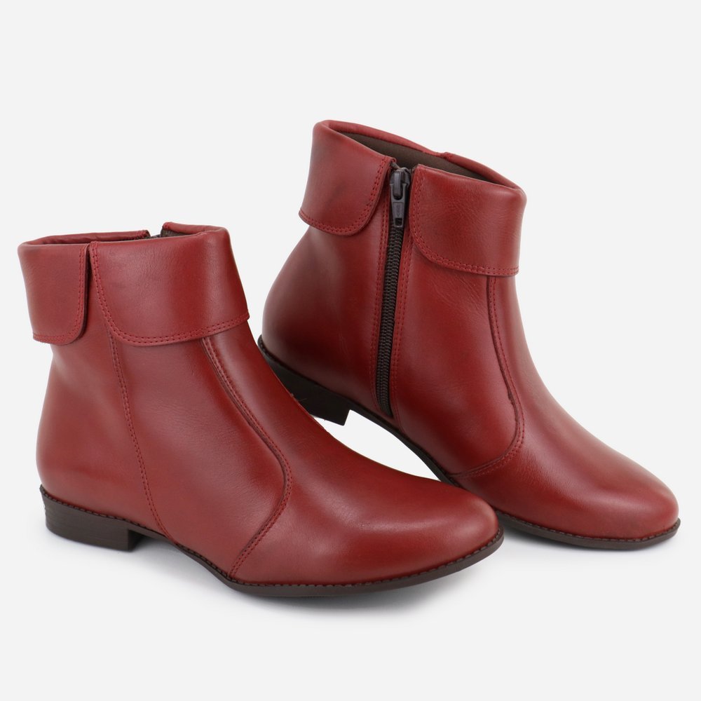 Bota Maria Paula Em Couro Franja Cano Curto Feminina Básico Dia A Dia ...