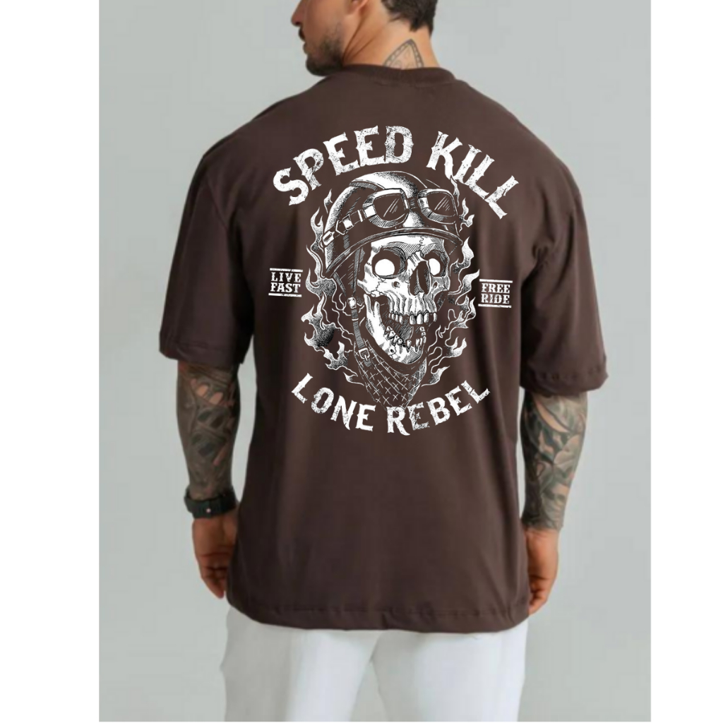 Camiseta Oversized Speed Kil Motoqueiro Camisa Grande Moda Akurva Grife ...