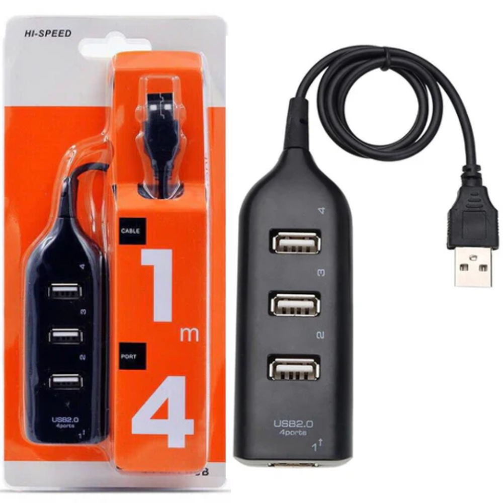 Hub Extensão USB 2.0 Com 4 Portas Extensor Entrada e Saída USB Para ...