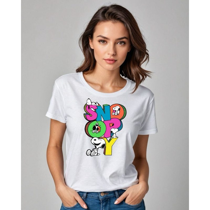 Camiseta T-shirt Unissex Snoopy Desenho anos 90 Infantil Adulto Plus Size | Shopee Brasil