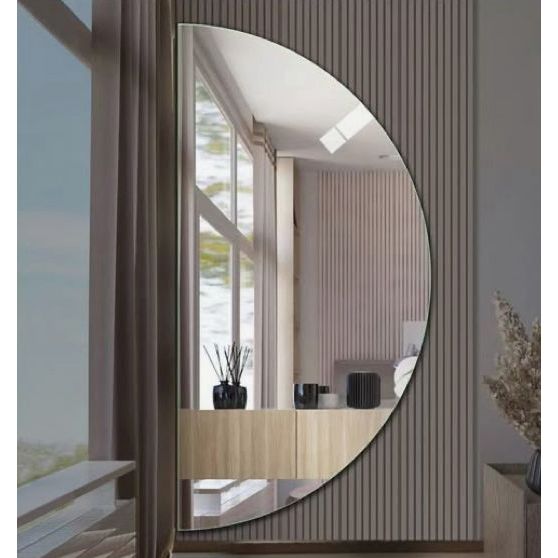 Espelho Meia Lua 120x60CM Lapidado Corpo Inteiro Belo C/ FITA DUPLA FACE (MEIA LUA) | Shopee Brasil