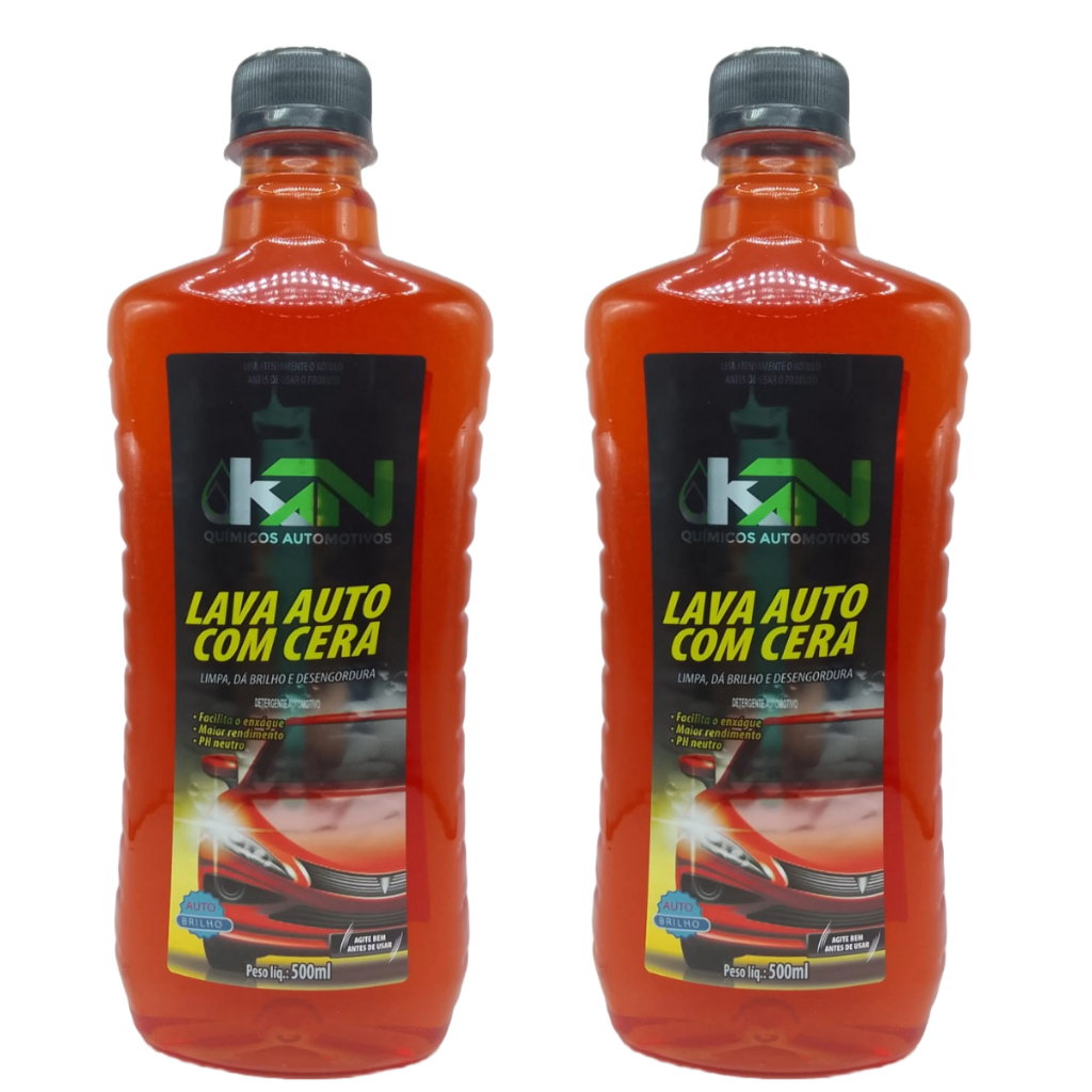 Lava Auto Shampoo Concentrado Com Cera 500ml Kn 2 Unidades | Shopee Brasil