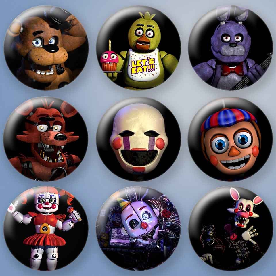 Bottom: Five Nights at Freddy’s (fnaf) (broche alfinete) | Shopee Brasil