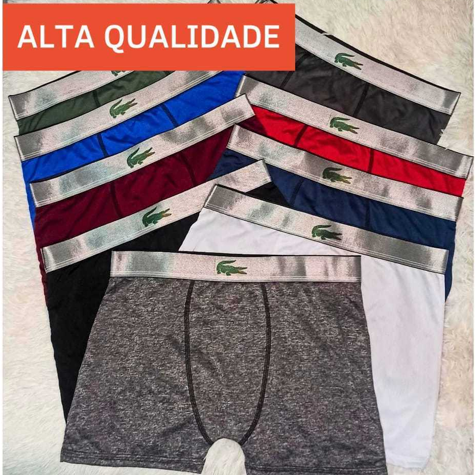 Kit 5 Cueca box Cuecas Boxers P M G GG | Shopee Brasil