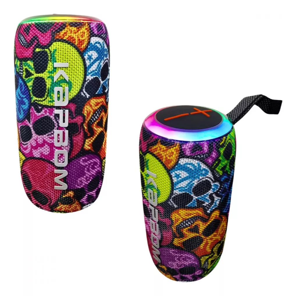 Caixa De Som Led Rgb Bluetooth Portátil 14w Kapbom Ka-8197 Cor Colorida ...