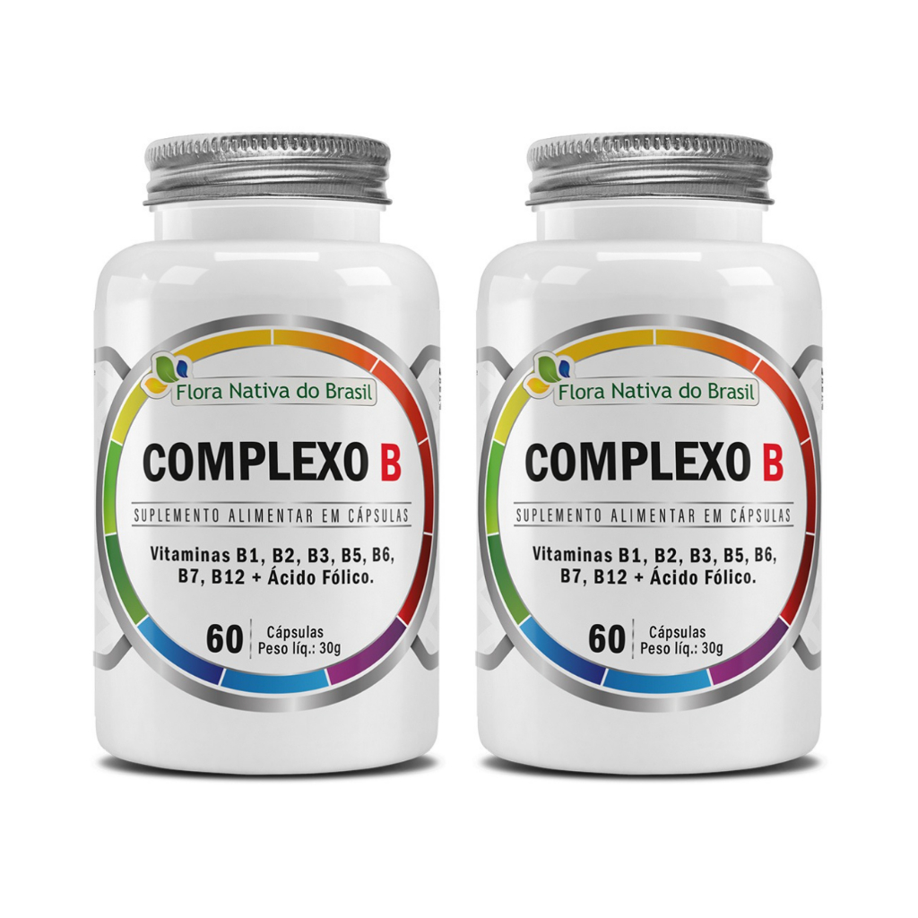 Kit 2x Vitamina Complexo B 60 Capsulas - Flora Nativa do Brasil | Shopee Brasil