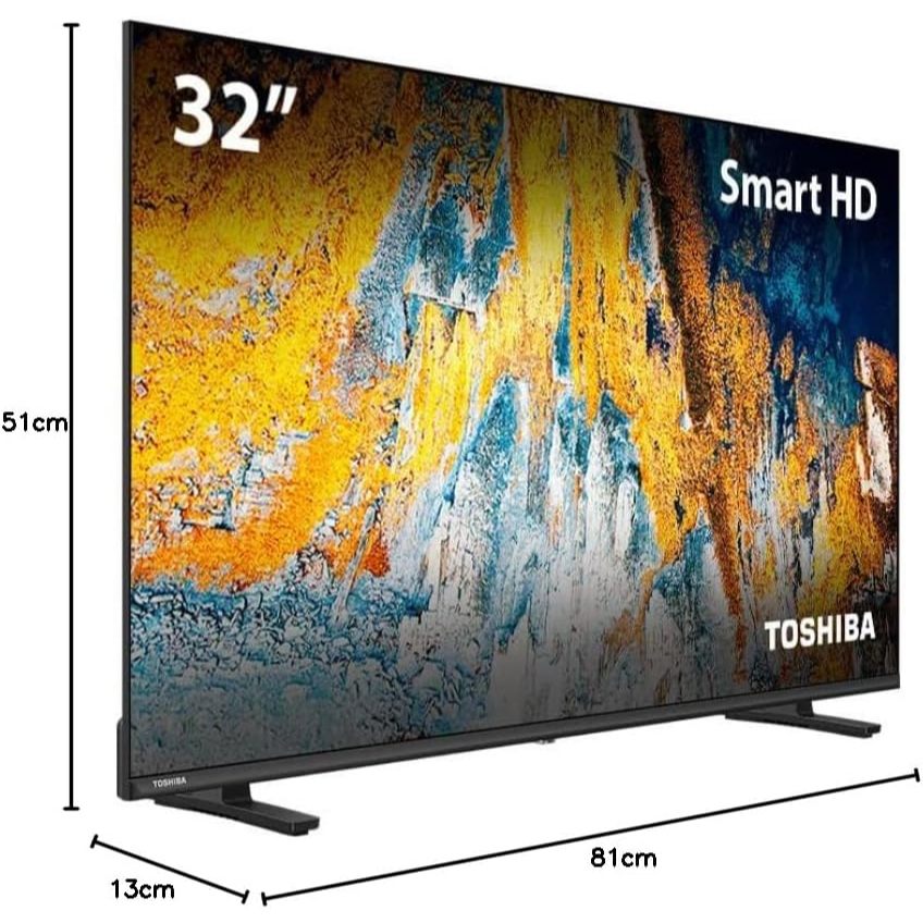 Smart TV DLED 32" HD Toshiba 32V35MS VIDAA 2 HDMI 2 USB Wi-Fi - TB020M | Shopee Brasil