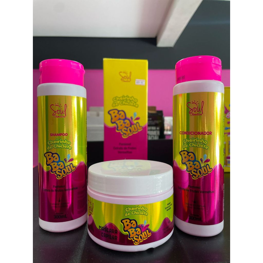 kit Capilar Baba Soul - Shampoo , Condicionador e Máscara -300ml ...
