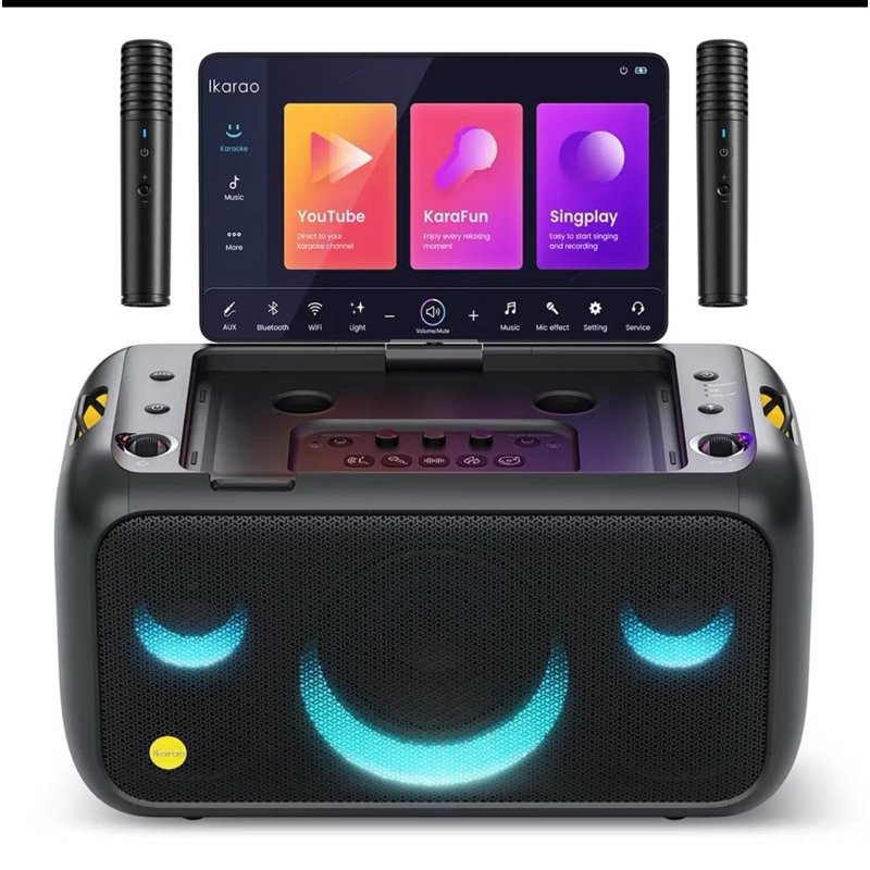 Caixa de som com Karaoke Joog Break X1 800W Tela 13,1" 2X microfones ...