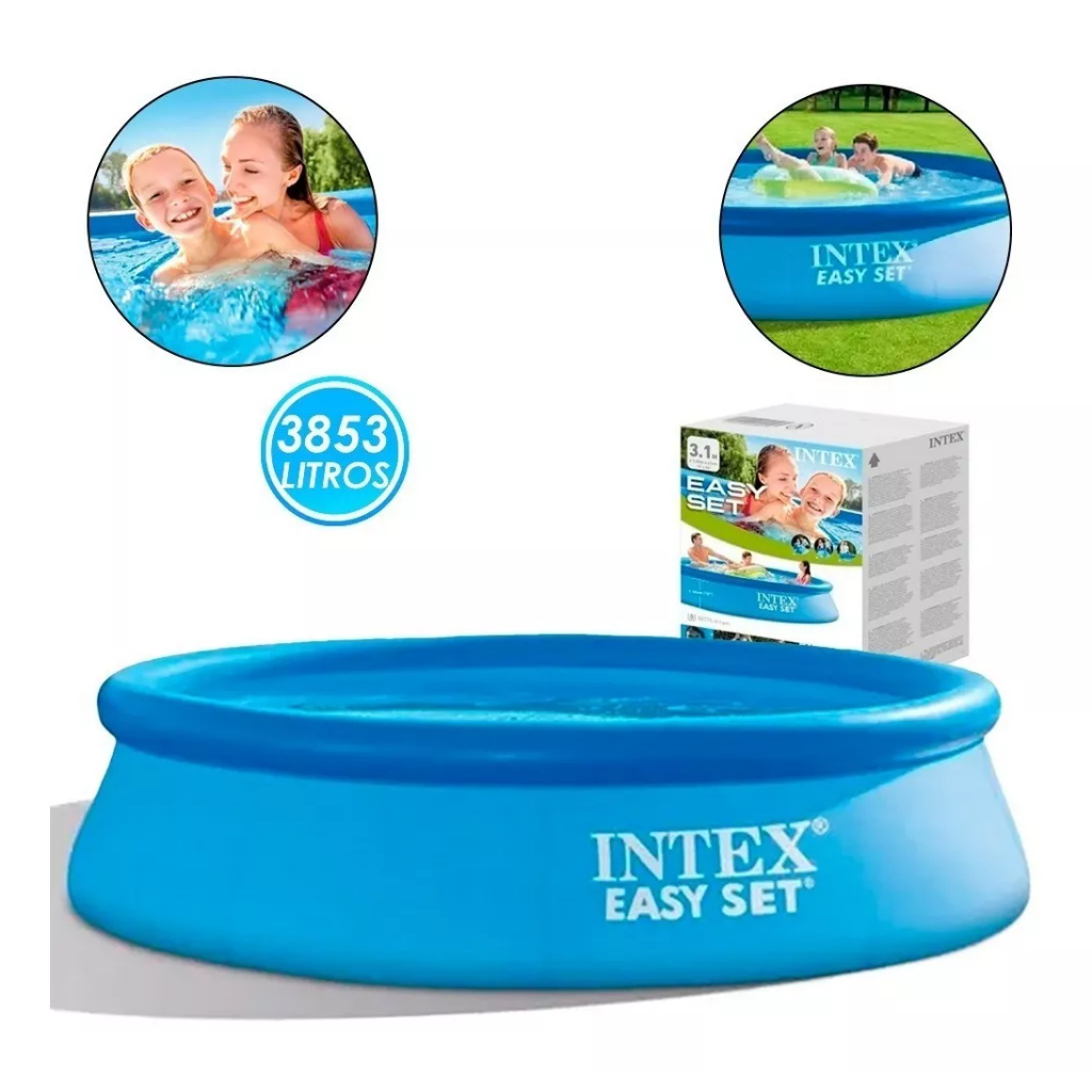 Piscina Inflável redonda Easy Set 3853 LITROS 305cm x 76cm 3853L ...