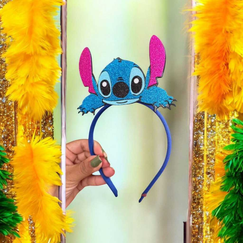 Tiara De Cabelo Personalizada Stitch-Fantasia Carnaval | Shopee Brasil