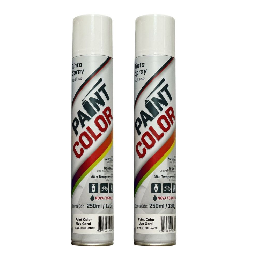 Tinta Spray Paint Color Cores 250ml/120g - Alta Temperatura e Uso Geral ...