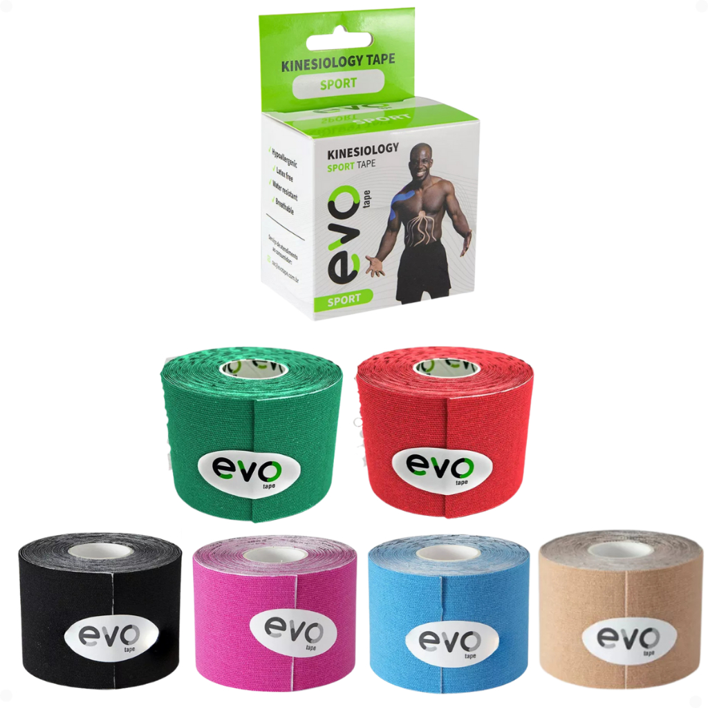 Kinesiology Sport Tape Bandagem Elástica Fita Kinesio Fisio Taping Adesiva Fisioterapia Esporte ...