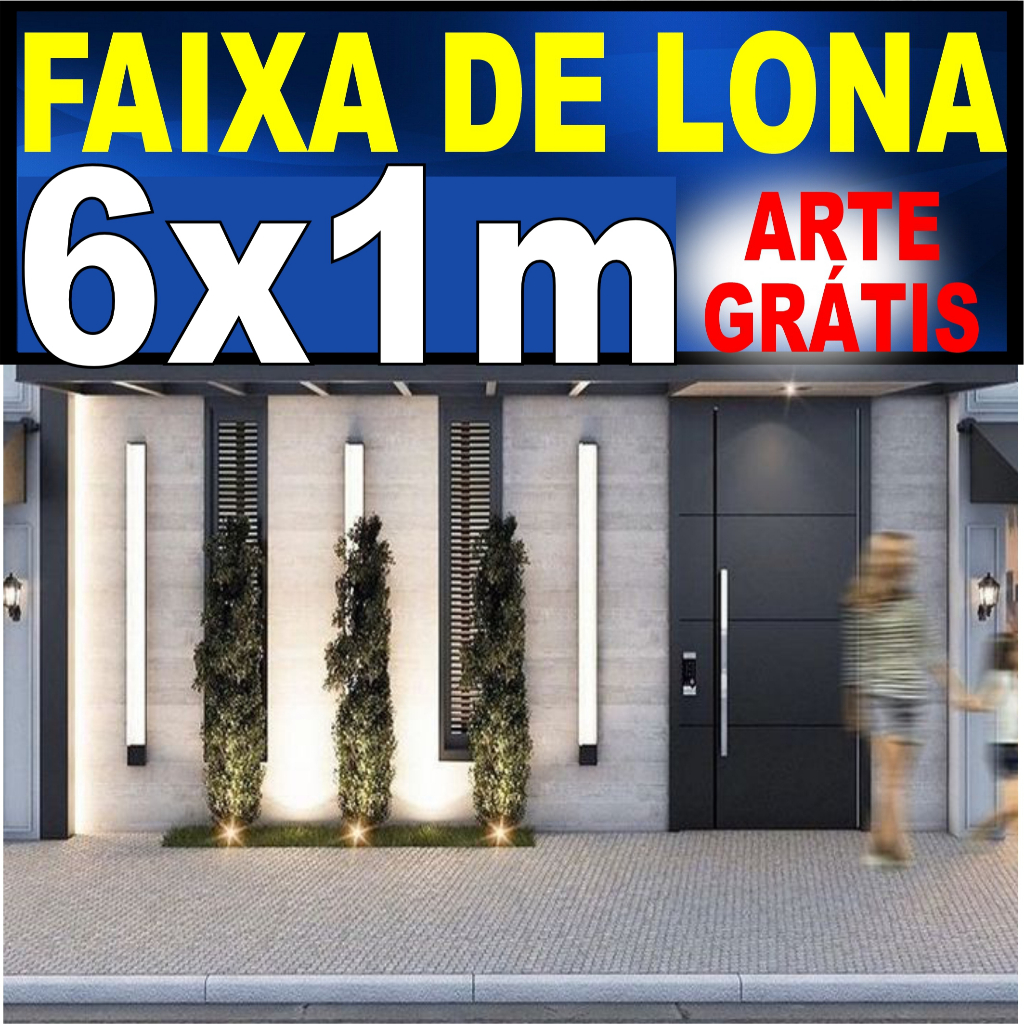 FAIXA DE LONA / BANNER 6X1 PERSONALIZADA ARTE GRATIS | Shopee Brasil