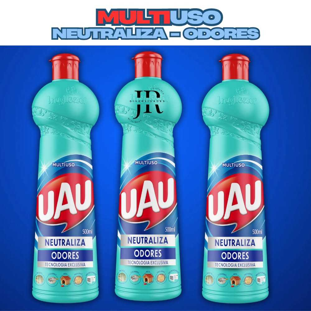 KIT Limpador Multiuso Neutraliza Odores Uau - 500ml | Shopee Brasil