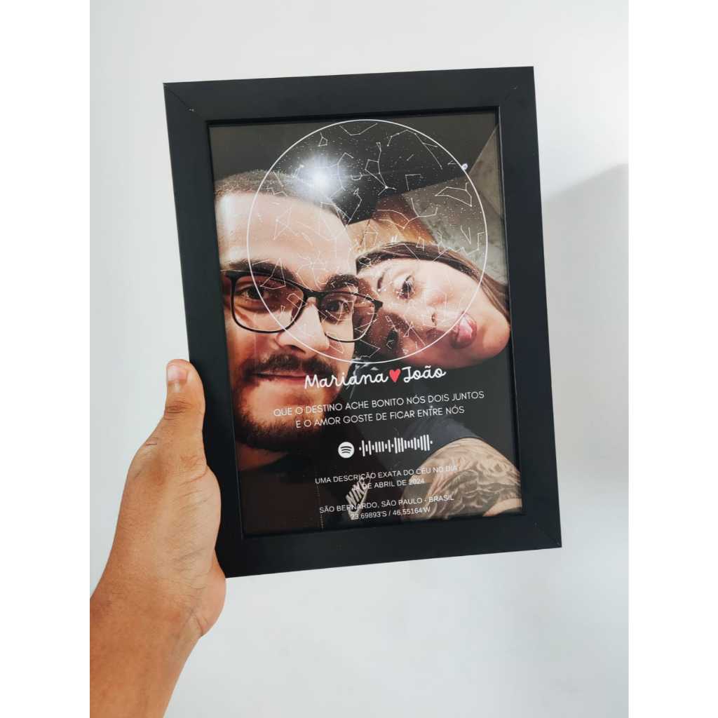 Quadro Mapa do Céu, Constelação das Estrelas - Personalizamos do seu ...