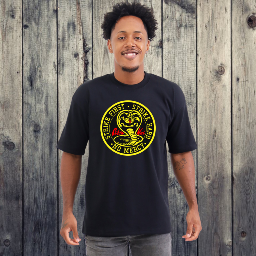 Camiseta Camisa Oversized Cobra Kai Dojô Caratê Série Top | Shopee Brasil
