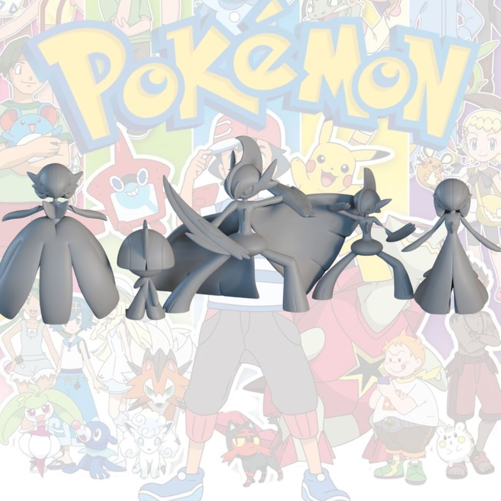 Pokémon Miniaturas Action colecionáveis Figure evoluções Ralts Kirlia ...