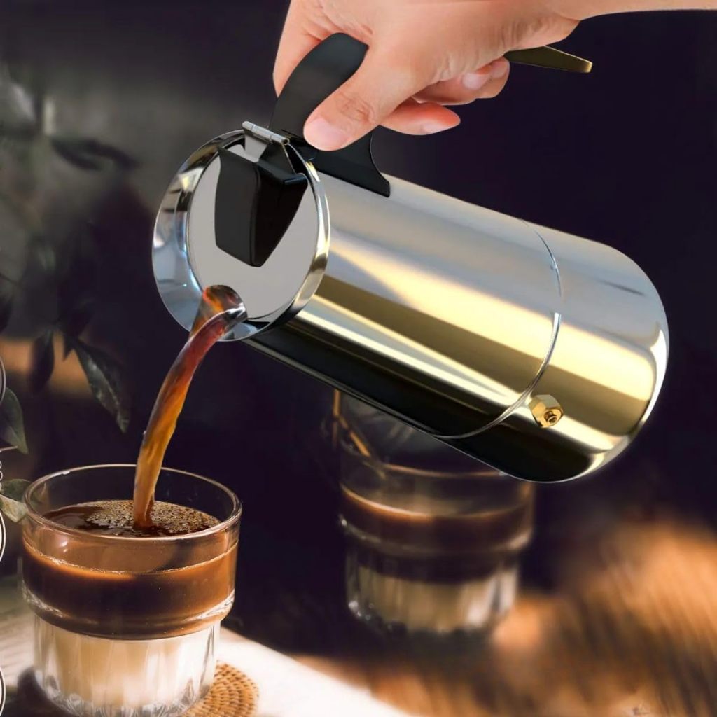 Cafeteira express Italiana Inox classica Premium café forte cafe rapido ...