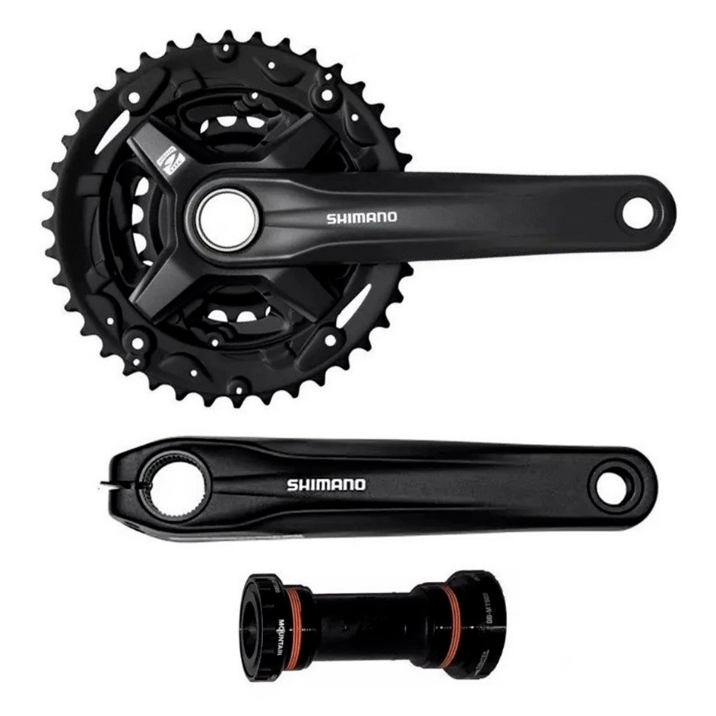 Pedivela Shimano Altus Hollowtech FC-MT210 36/22D 175mm + Central Bicicleta Bike Integrado ...